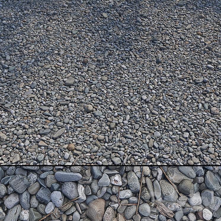 Coastal pebbles - Stone - 3D model