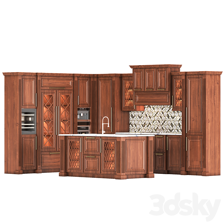 classic kitchen 02 - Kitchen - 3D model