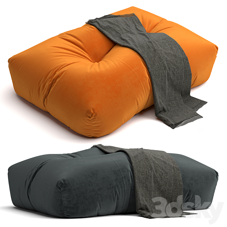 MODERN POOF MINIMALISM 2 COLOR - Other soft seating - 3D model