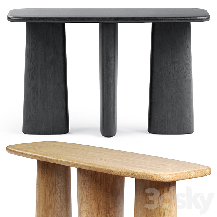 ANTHROPOLOGIE Kalle Sculptural Oak Console - Console - 3D model