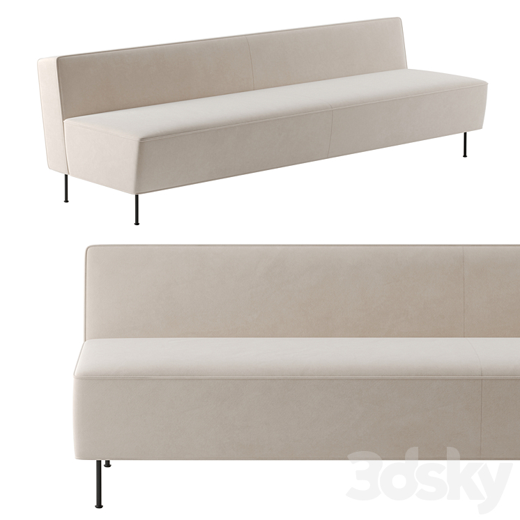 Modern Line sofa by Gubi - Sofa - 3D model