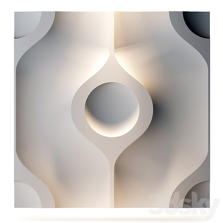 Hole Gypsum Panel - 3D panel - 3D model