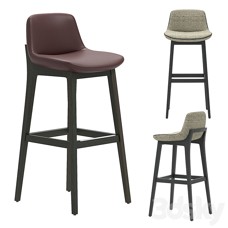 Poliform Ventura stool - Chair - 3D model