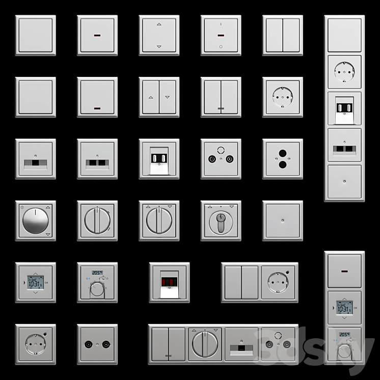 ABB Pure switches - Miscellaneous - 3D model
