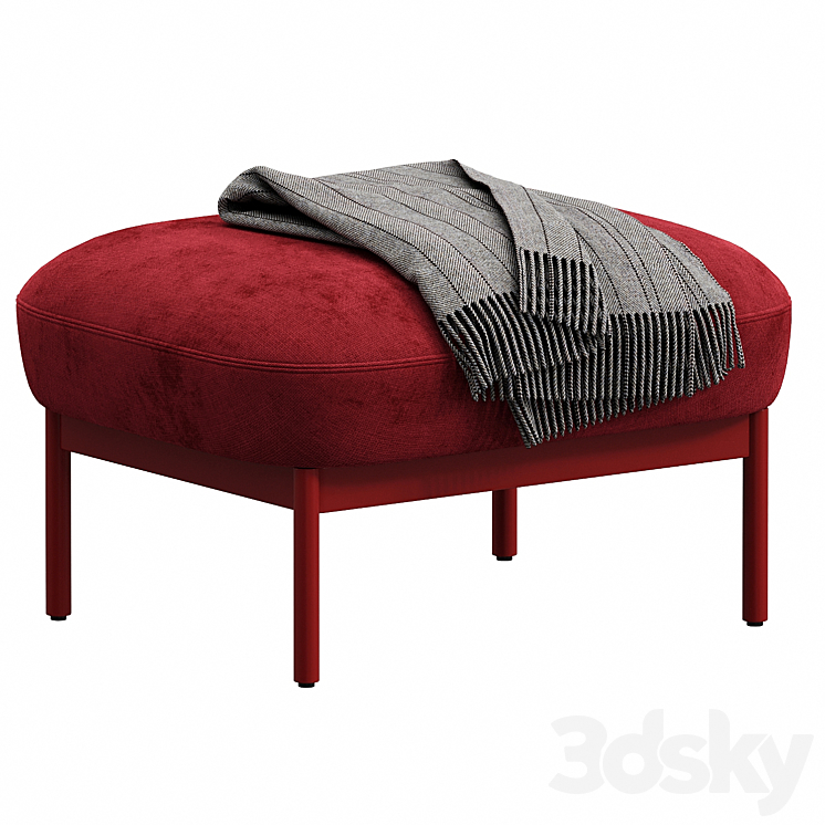 Puff Puff Velvet Ottoman - Other soft seating - 3D model