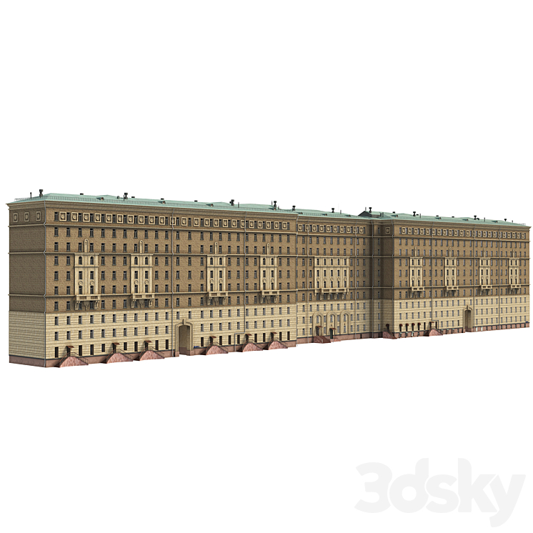 Residential building of the Soviet era - Building - 3D model