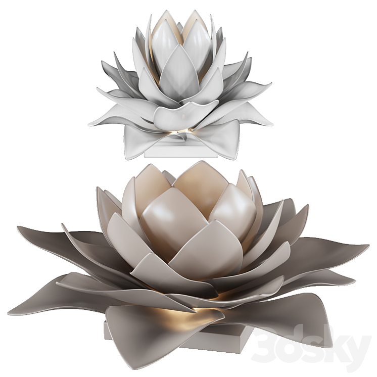 lamp lotus - Table lamp - 3D model