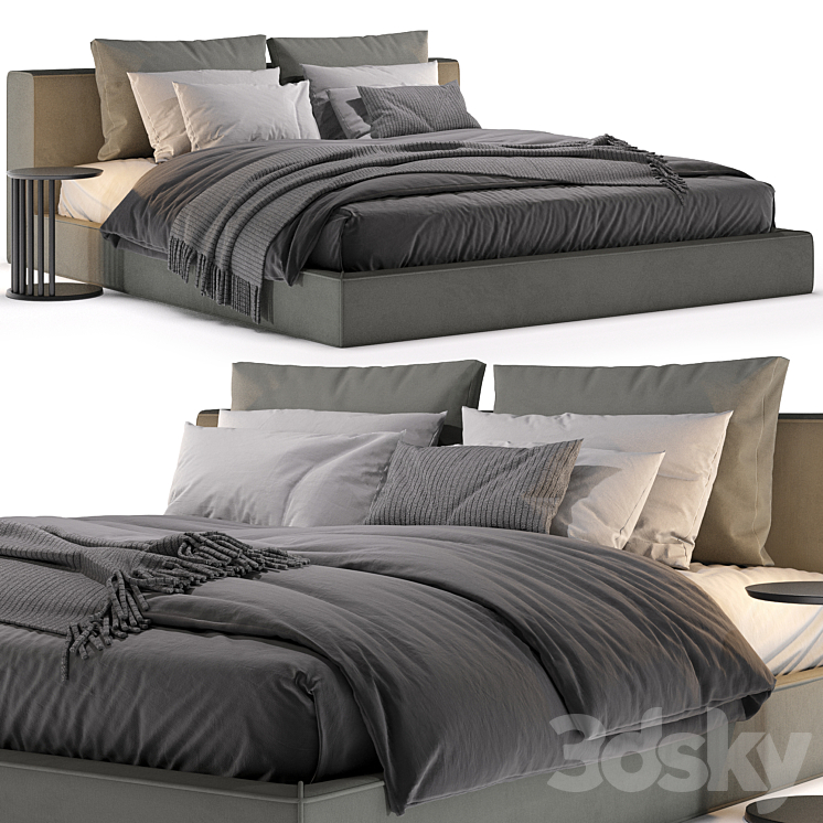 RH Cloud Platform Bed - Bed - 3D model