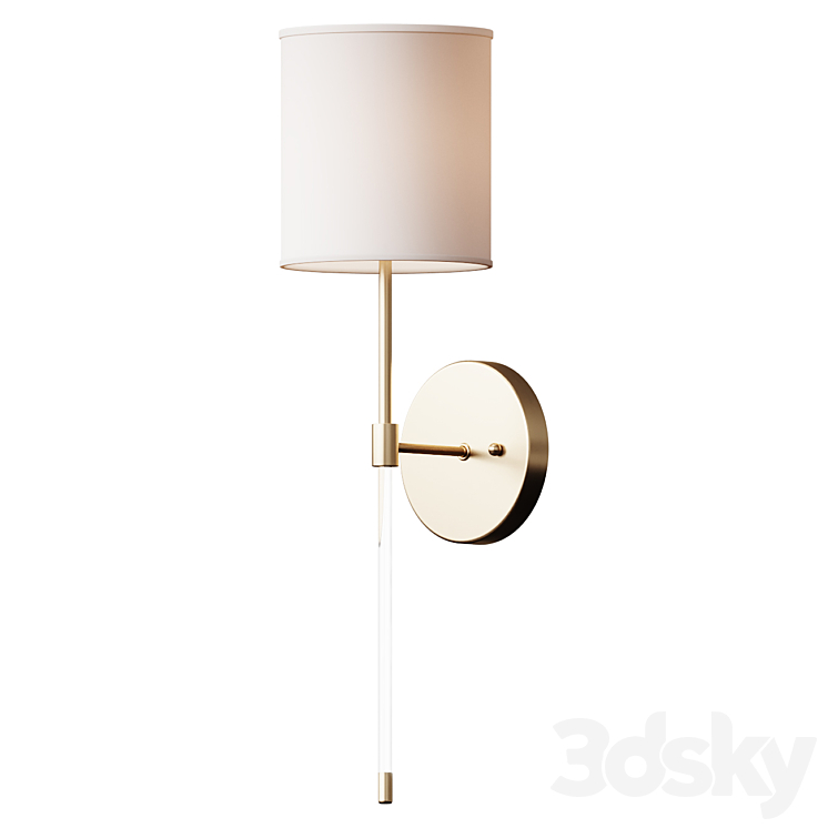 Minimalist Acrylic Rod Sconce Wall Sconce - Wall light - 3D model