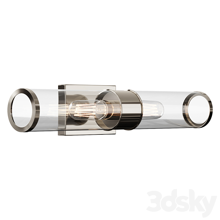 Sconce Simple Glass Cylinder Sconce - 2 Light wall lamp - Wall light ...