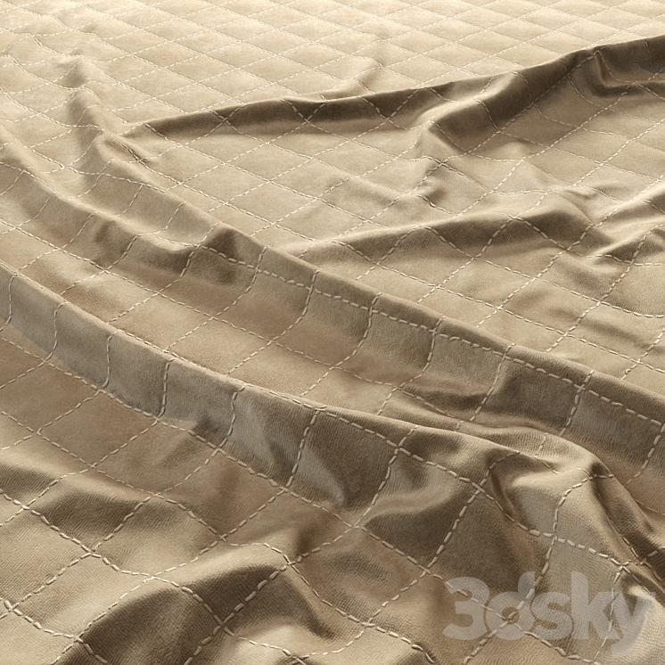 Diamond quilted fabric - Fabric - 3D model