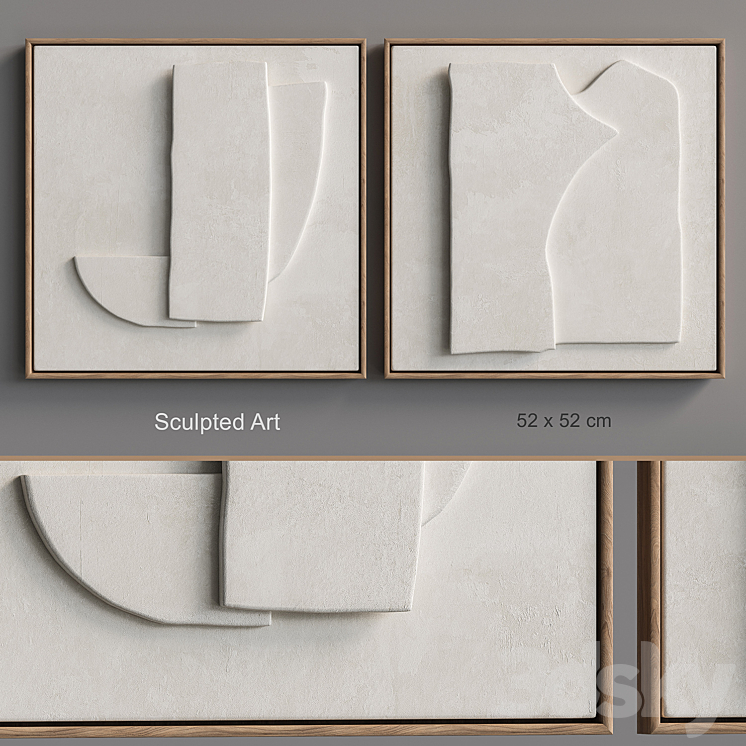 Sculpted Art Relief - Frame - 3D model