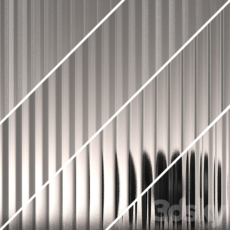 Fluted glass Set 03 - Glass - 3D model