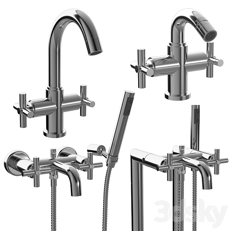 Roca Loft faucets for basin, bathtub and bidet - Faucet - 3D model