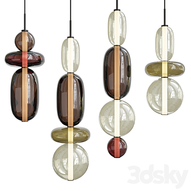 Alani glass pendant light - Pendant light - 3D model
