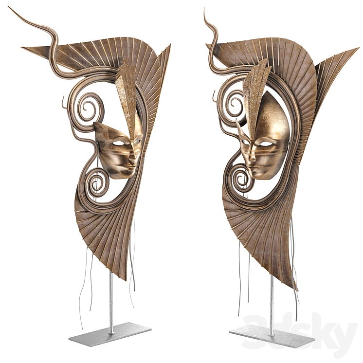 Hidden face sculpture - Sculpture - 3D model