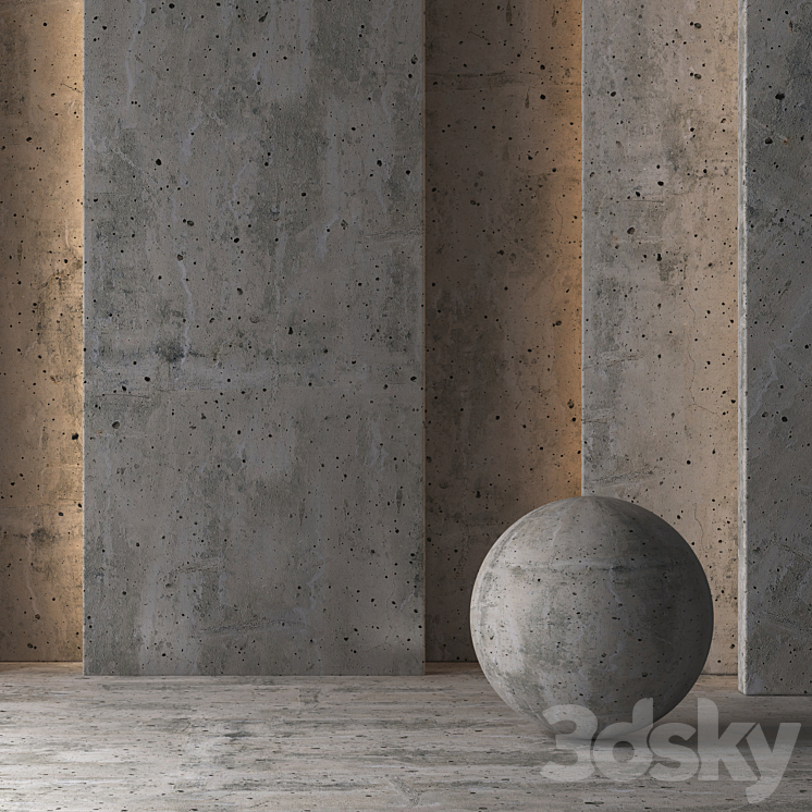 Concrete Material 4K (Seamless - Tileable) No 03 - Stone - 3D model