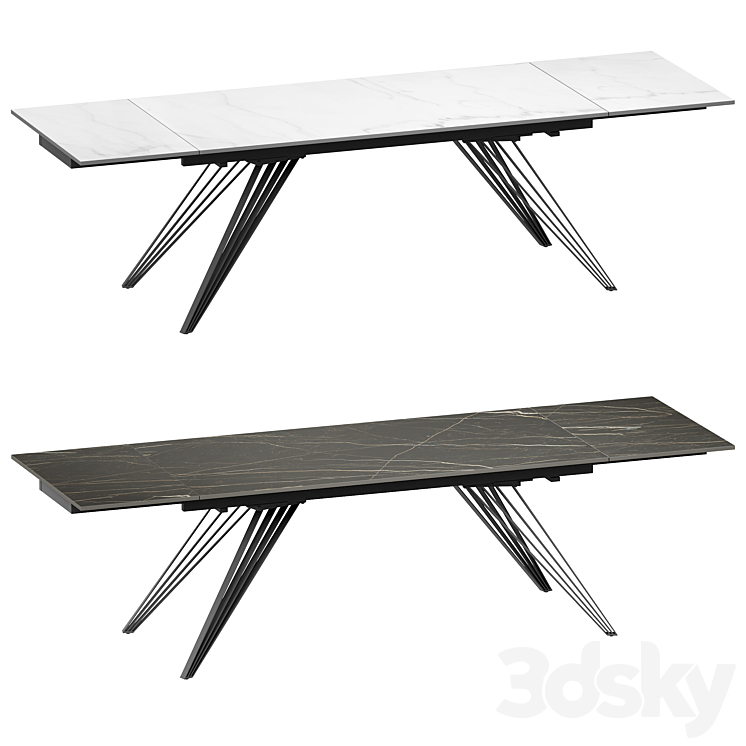 Parma extendable table with ceramic coating - Table - 3D model