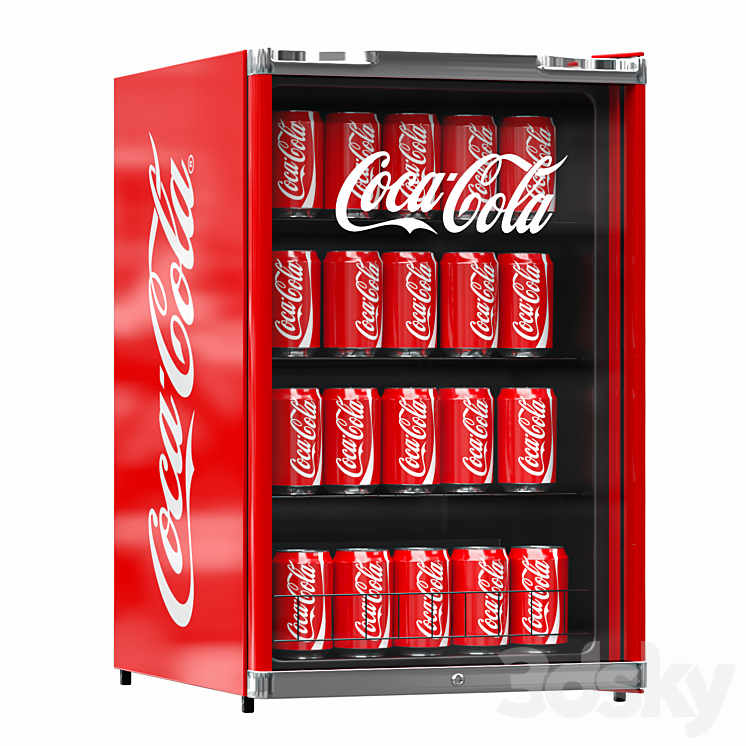 Coca-Cola Beverage Refrigerator - Mini Fridge - Kitchen appliance - 3D ...