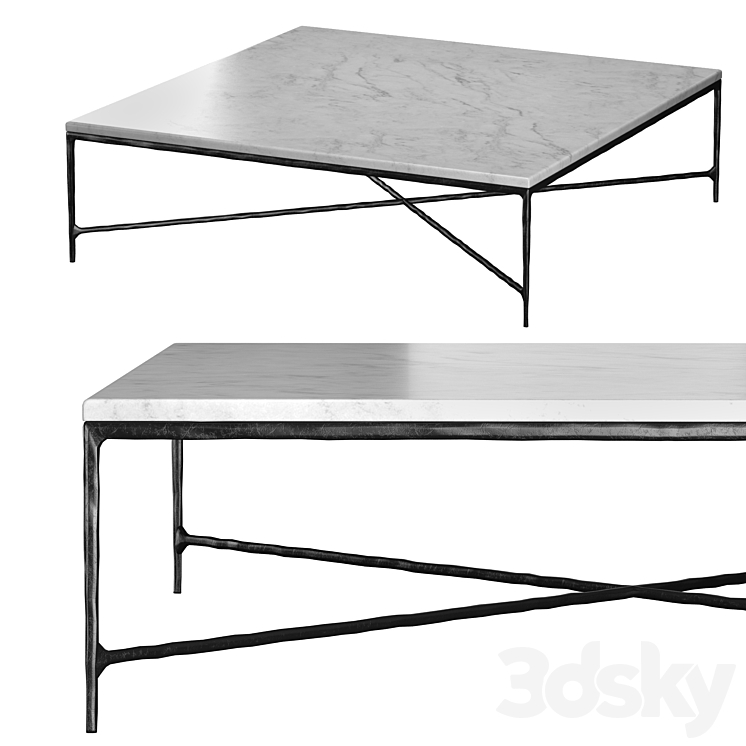 THADDEUS MARBLE COFFEE TABLE - Table - 3D model