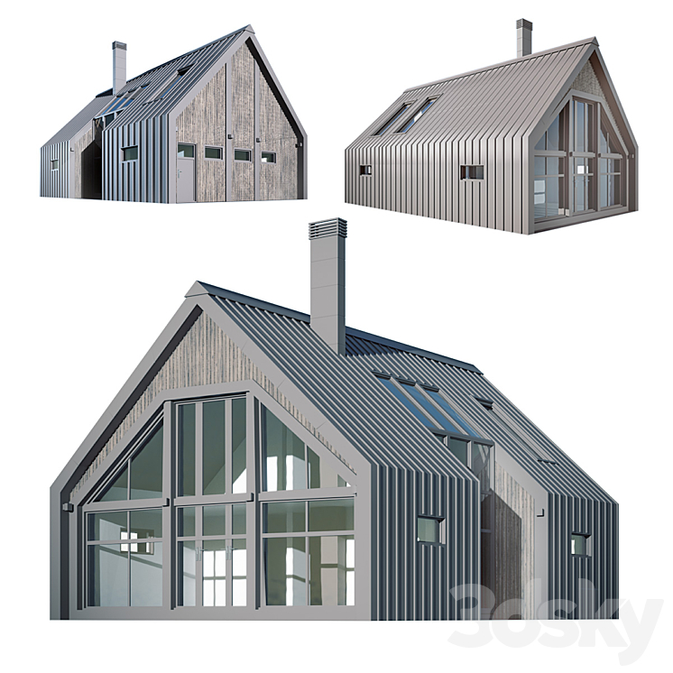Two-story barnhouse - Building - 3D model