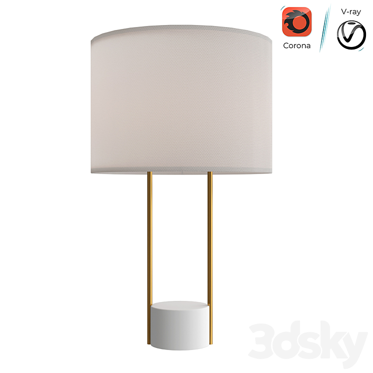 Industrial Outline Table Lamp - Table lamp - 3D model