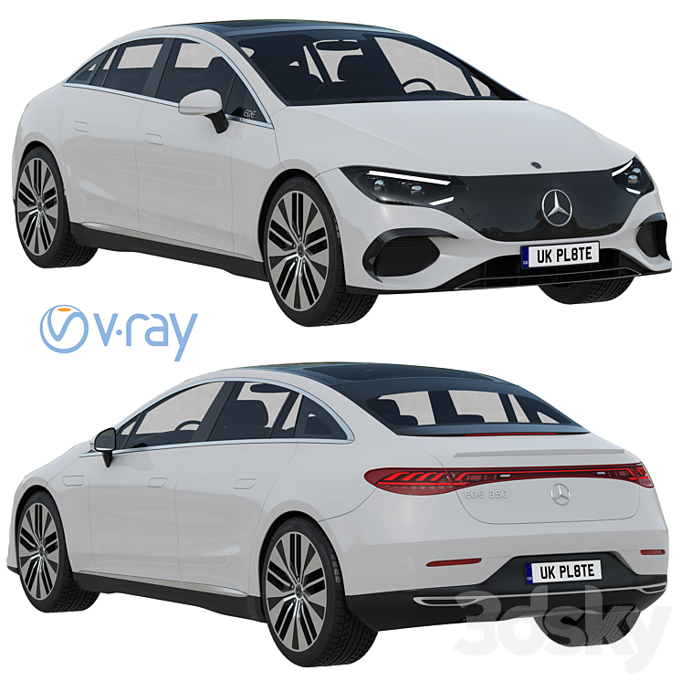Mercedes-Benz EQE 2022 - Ground Transport - 3D model