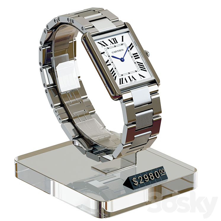 Store Display / Cartier / Wristwatch Tank Solo - Watches & Clocks - 3D ...