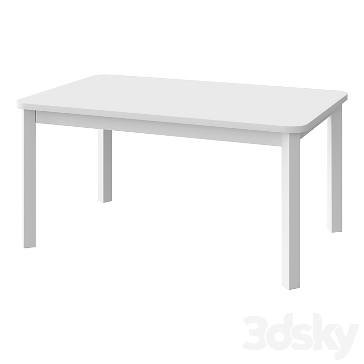 STRANDTORP Extendable table, white - Table - 3D model