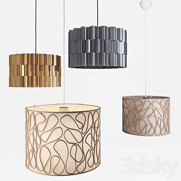 IKEA set lamps 3 - Pendant light - 3D model