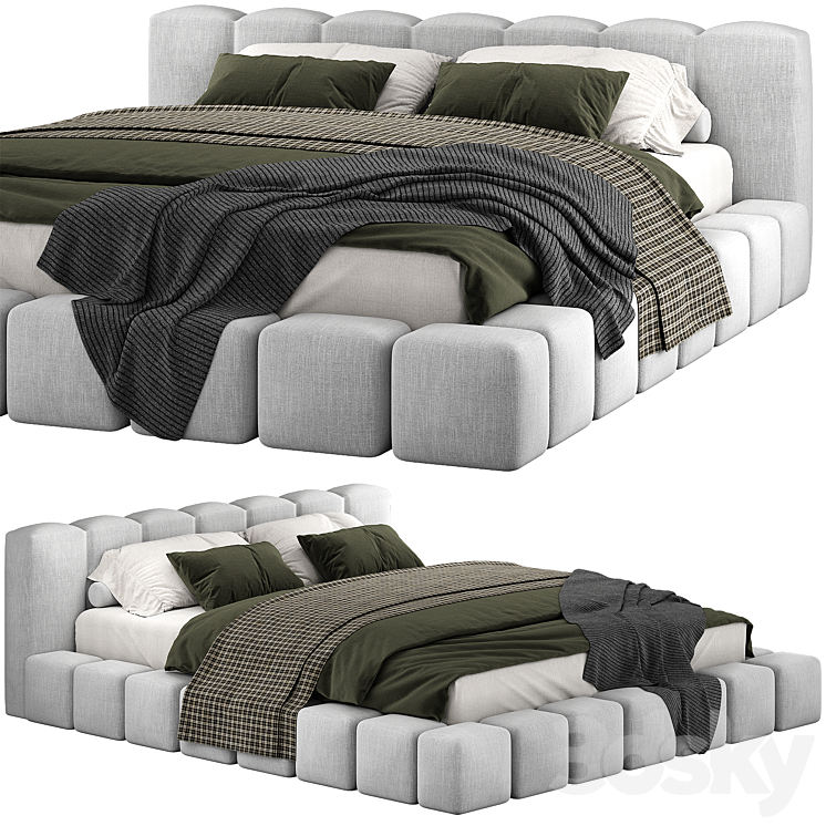 Italia pixel bed - Bed - 3D model