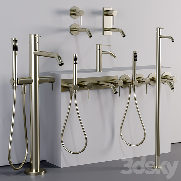 Treemme taps and shower set 12 - Faucet - 3D model