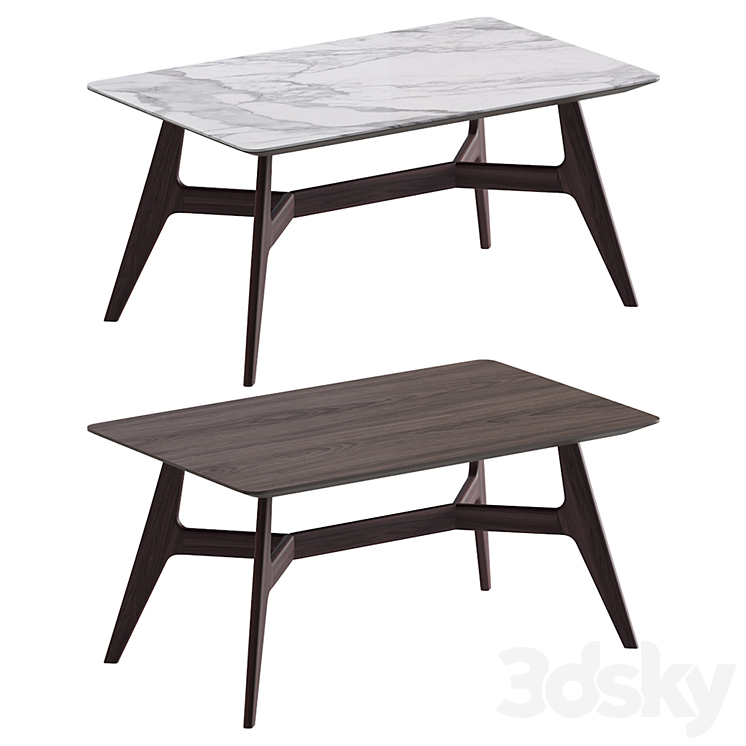 Table Plettro E222 By Natuzzi Editions 2 version - Table - 3D model