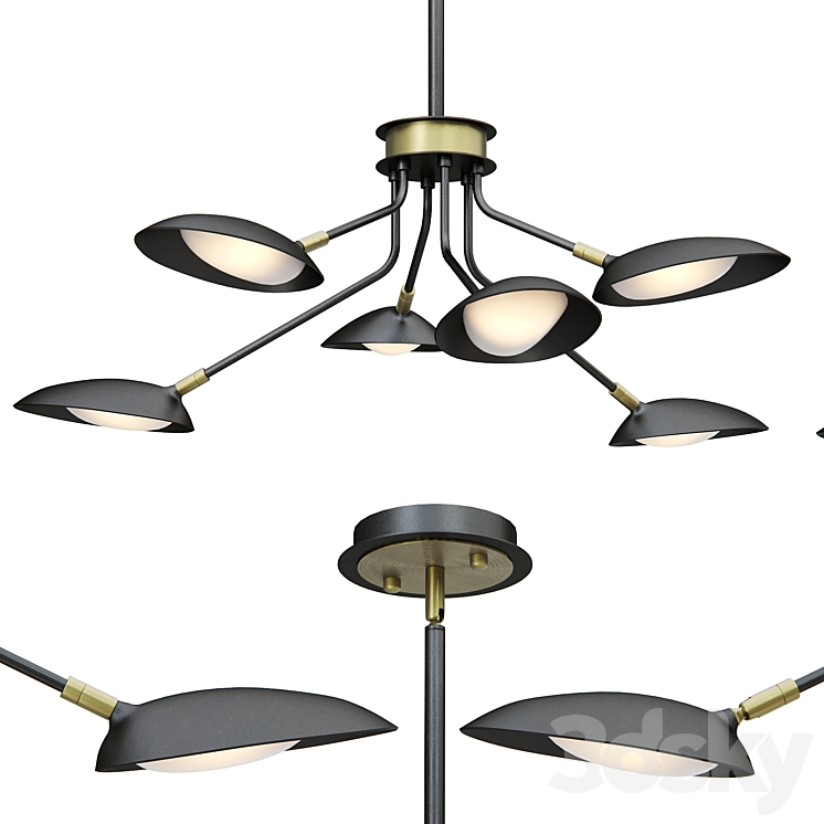 Chandelier Scan 6-light Led by Maxim Lighting - Pendant light - 3D model