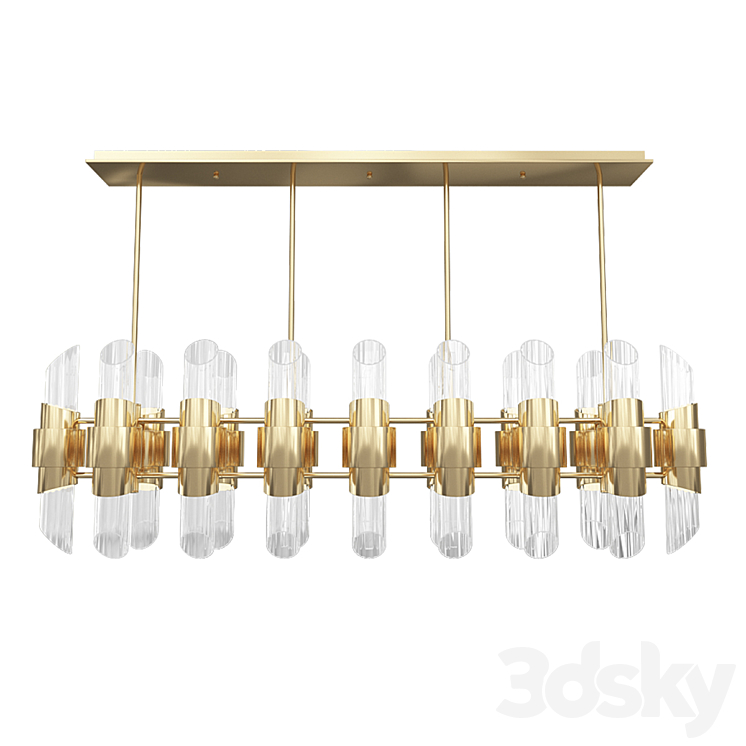 Tycho Rectangular Suspension - Pendant light - 3D model
