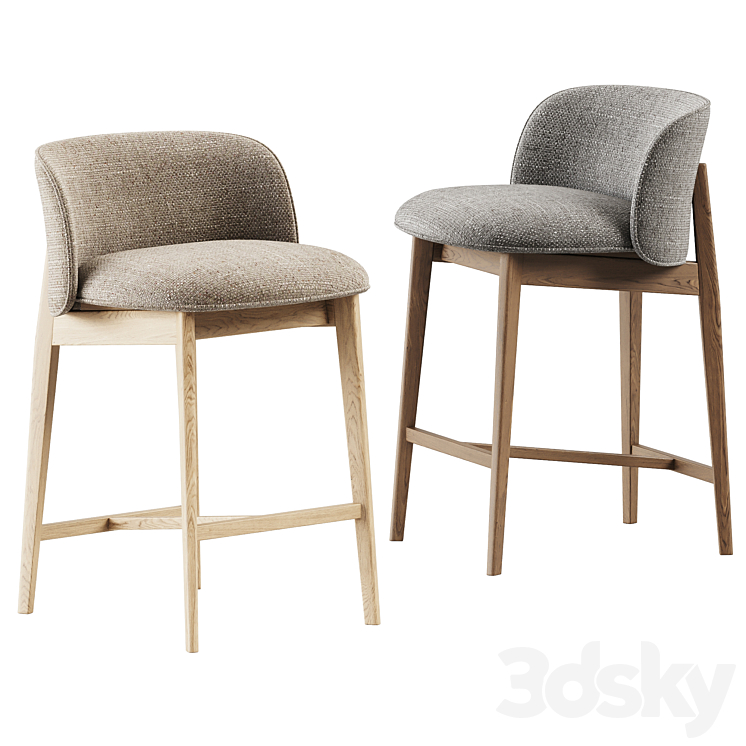 Abrey Bar Stool by Calligaris / Bar stool - Chair - 3D model