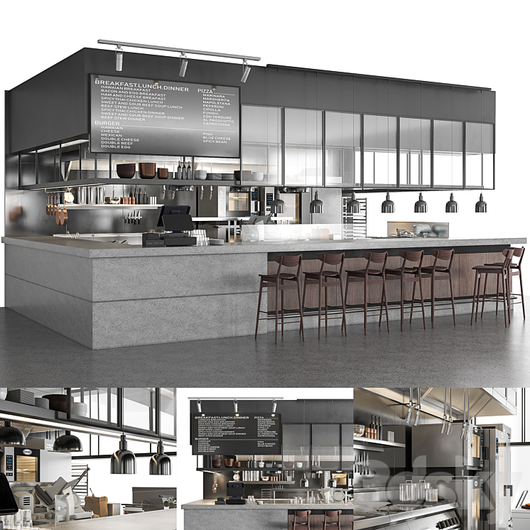 Restaurant 02 - Restaurant - 3D model