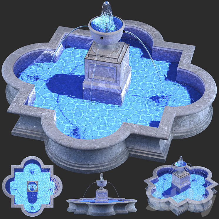 fountain vol 08 - Urban environment - 3D model