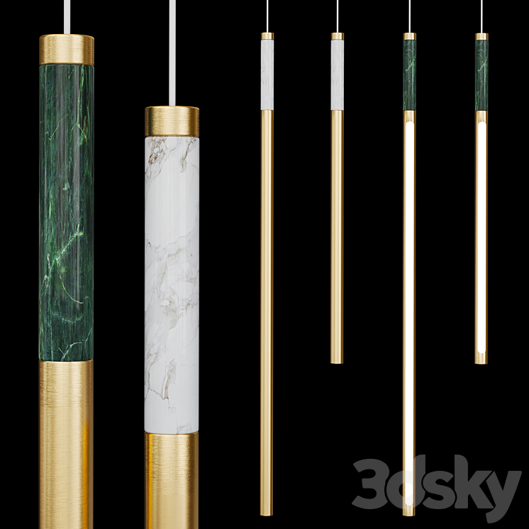 Modern Simple Style Line Pendant - Pendant light - 3D model