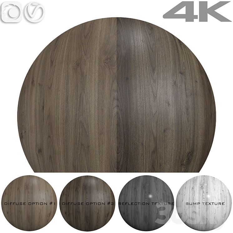 Wood texture - Walnut №2 - Wood - 3D model