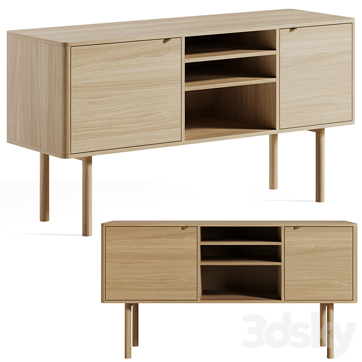 TV stand Yacht by Bolia - Sideboard & Chest of drawer - 3D model