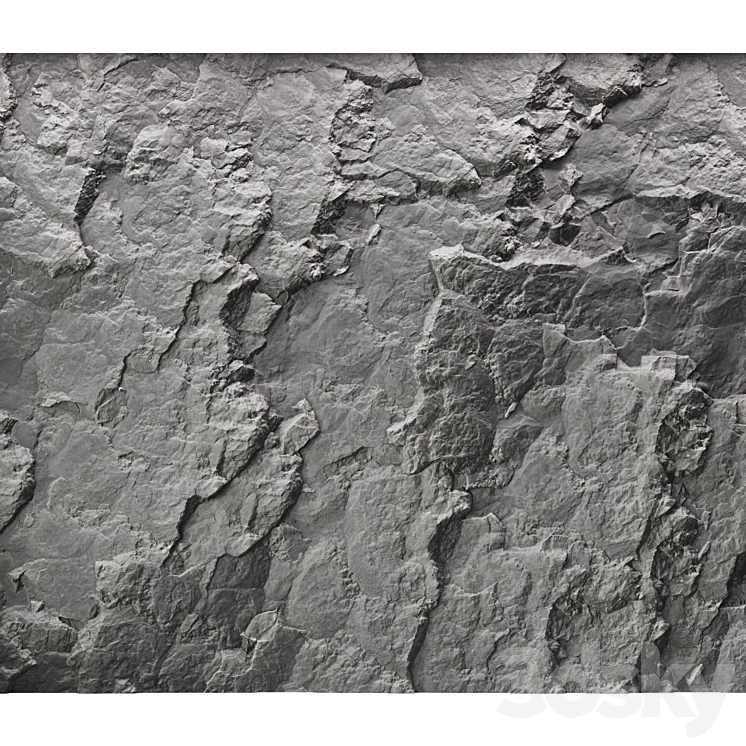 Rock cliff wall №55 - Stone - 3D model