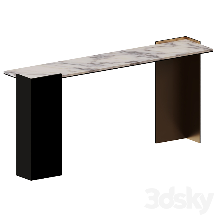 WRAP CONSOLE - MARBLE TOP By Baker Furniture - Console - 3D model