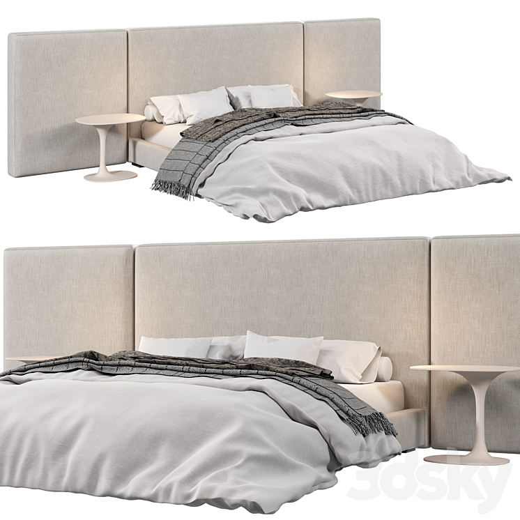 RH MODENA PLATFORM by Restoration Hardware bed - Bed - 3D model