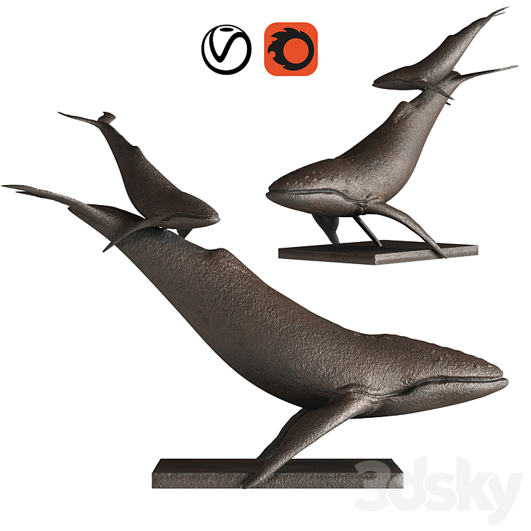 Whal Sculptures - Sculpture - 3D model