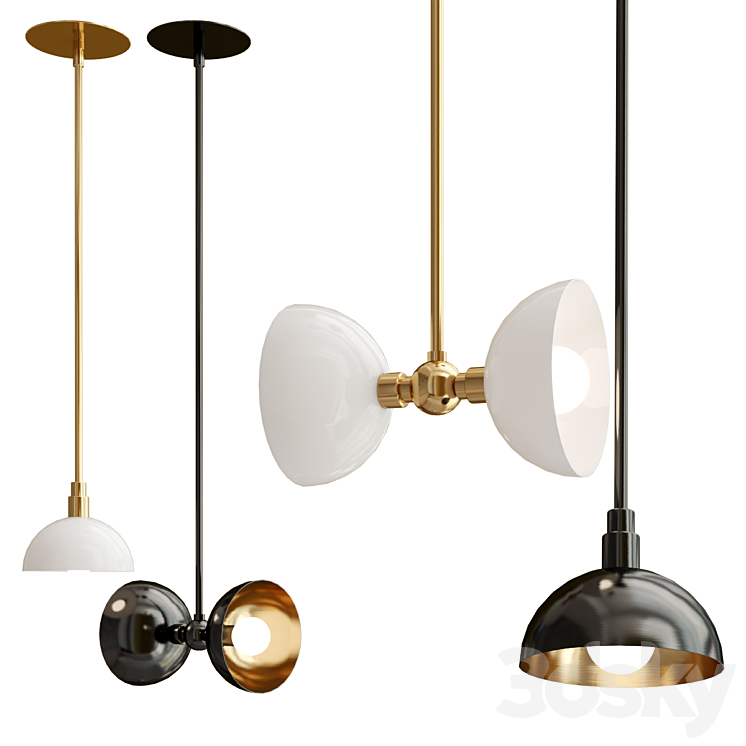 TRAPEZE pendant lames - Pendant light - 3D model