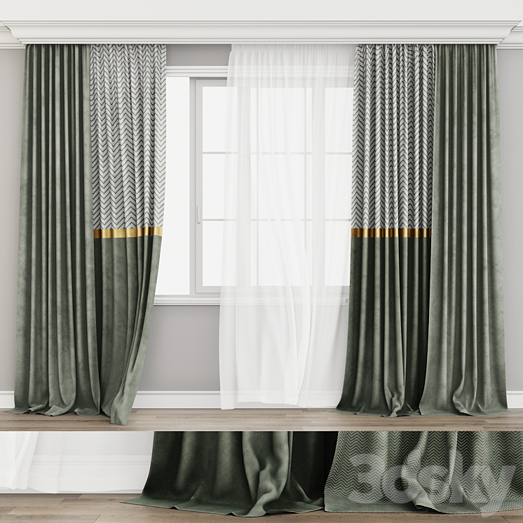 set_Curtain_002_arc - Curtain - 3D model