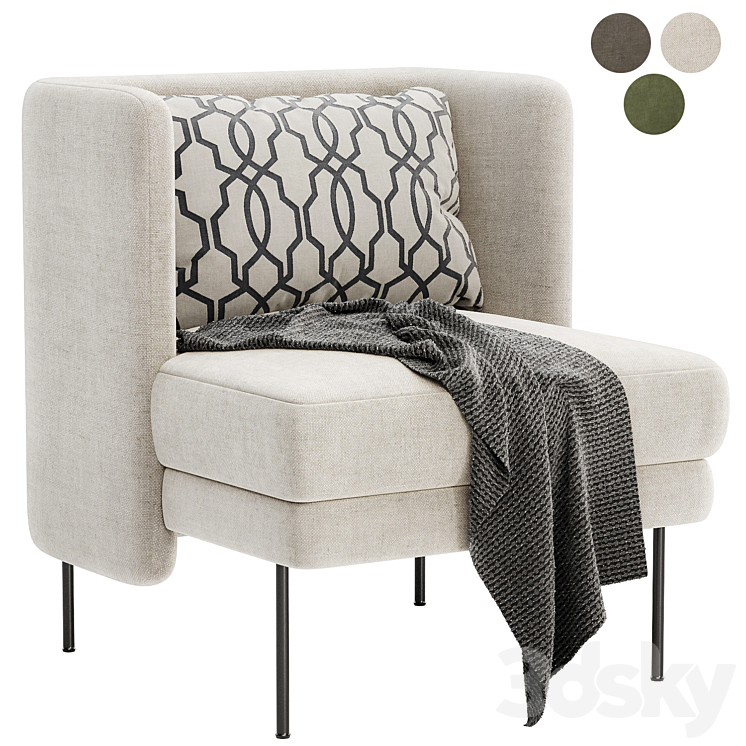 Block Armchair - Arm chair - 3D model