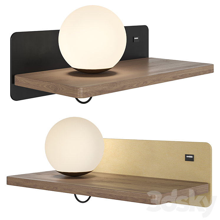 Wall Lamp Favorite Lunaris 2893-1W 2894-1W - Wall light - 3D model