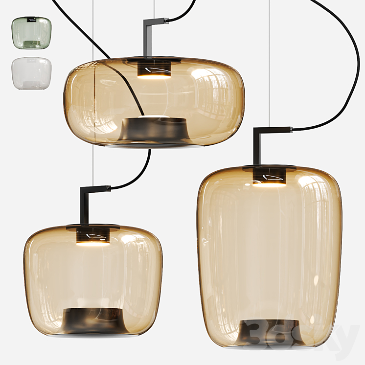 BROKIS DOUBLE Pendant Lamp - Pendant light - 3D model